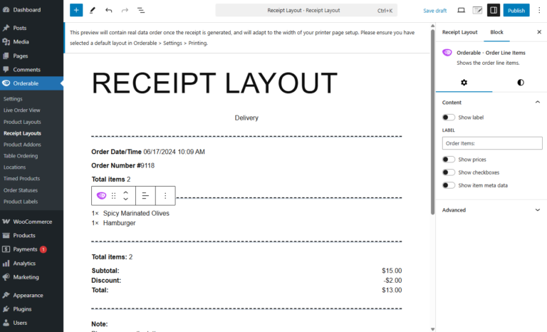 How to Make and Print Your Own Restaurant Receipts - Orderable